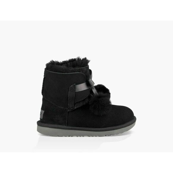 UGG | Shoes | Ugg Gita Waterresistant Genuine Shearling Pom Boots Black ...